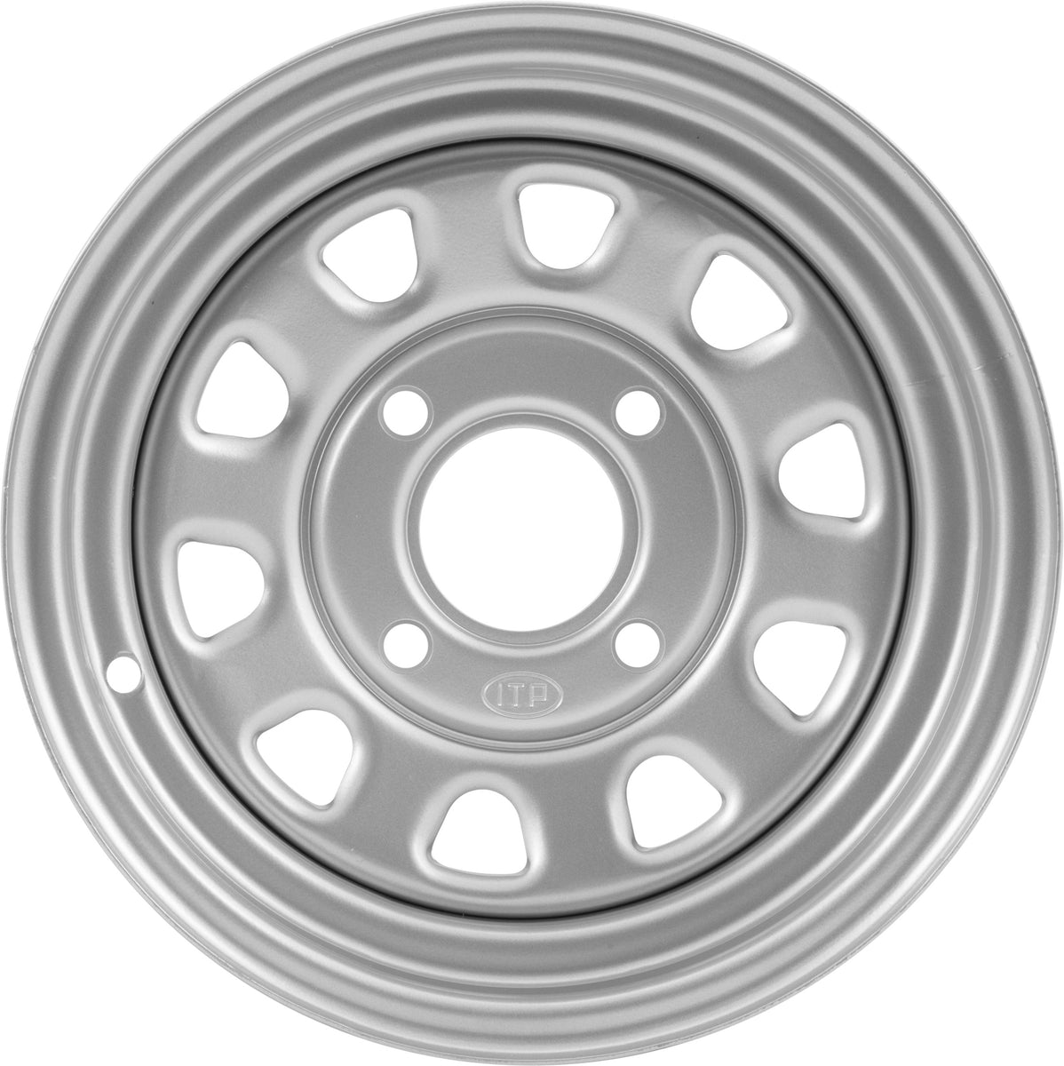 ITP DELTA STEEL WHEEL SILVER 12X7 5+2 4/110 1225553032 - All Terrain ...