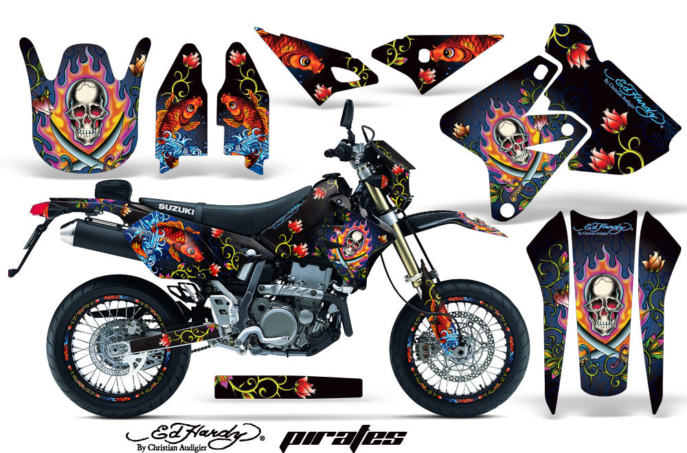 Graphics Kit Decal Sticker Wrap + # Plates For Suzuki DRZ400SM – All ...